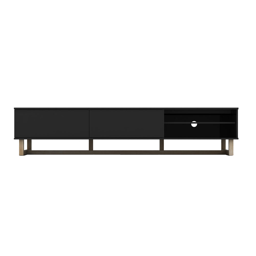 AVS 2100mm Raze Modular TV Stand in Gloss Black With Oak Legs (RZ2100B ...